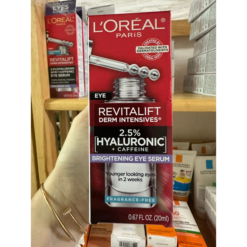 Serum mắt L'Oreal Paris Revitalift Derm Intensives Hyaluronic Acid and ...