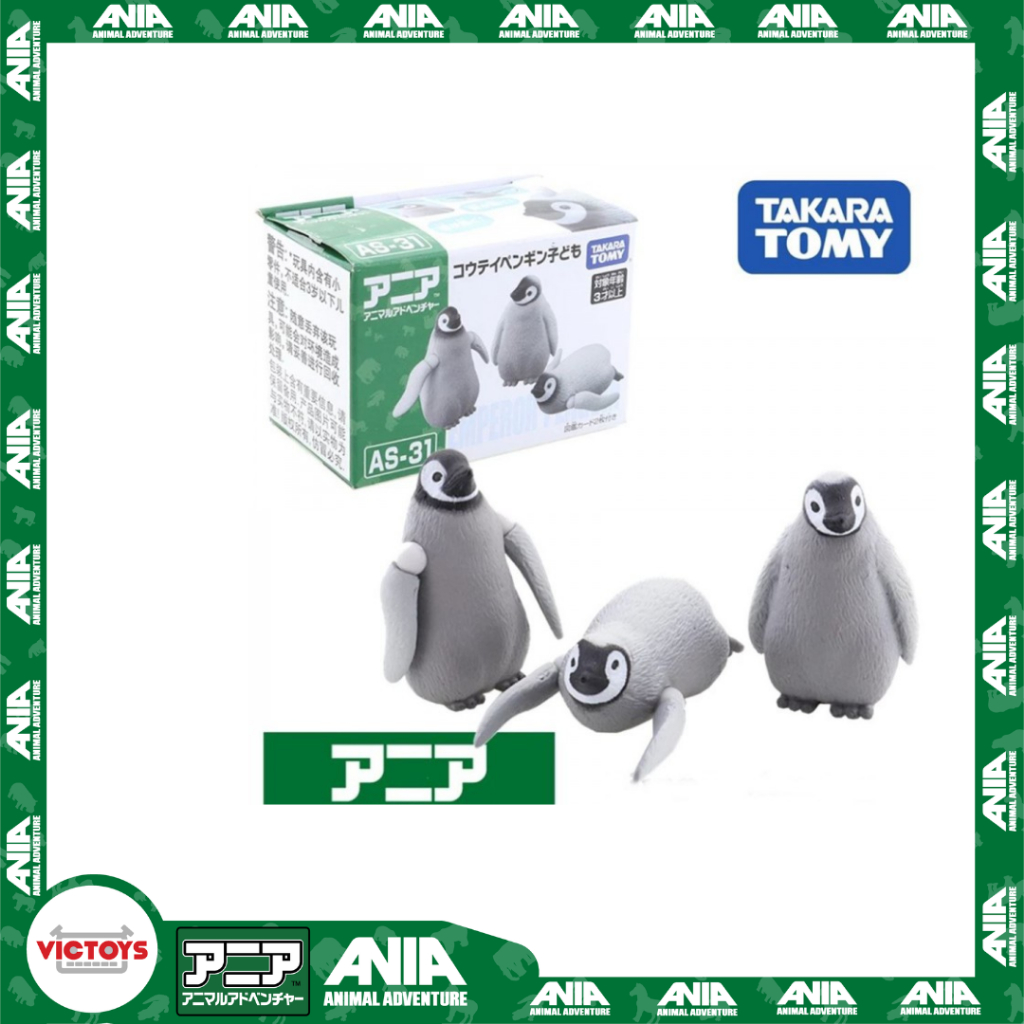 Mô hình Động vật ANIA AS-31 Emperor Penguin Children 964889 Fullbox Chính Hãng Takara Tomy ...