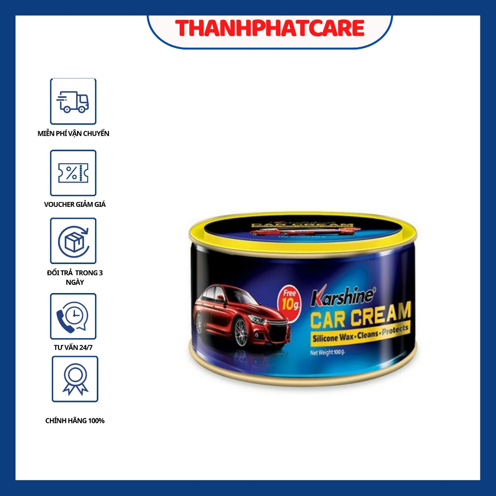 Kem đánh bóng sơn xe ô tô-xe máy Car Cream Karshine net weight 100G ...