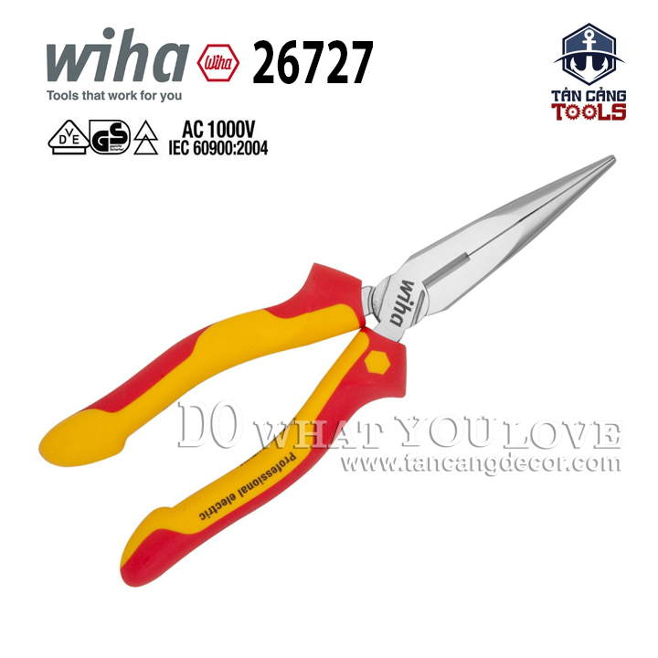 Kìm Nhọn Cách Điện 1000V 200 mm Wiha 26727 | Shopee Việt Nam