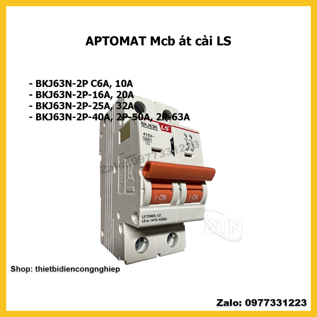 APTOMAT Mcb (át cài) LS BKJ63N-3P-6A, 10A, BKJ63N-3P-16A, 20A, 25A, BKJ63N-3P-32A, 40A, 50A, 63A ...