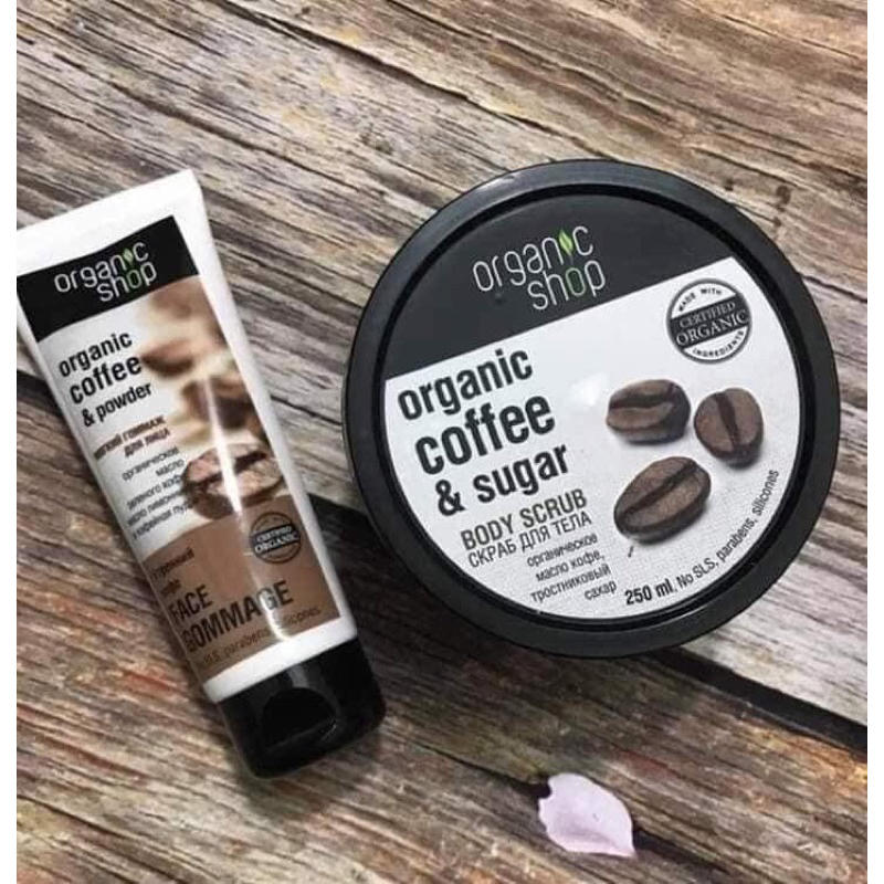 Combo Tẩy Tế Bào Chết Cà phê cho Mặt và Body -Coffe Organic Shop Nga ...