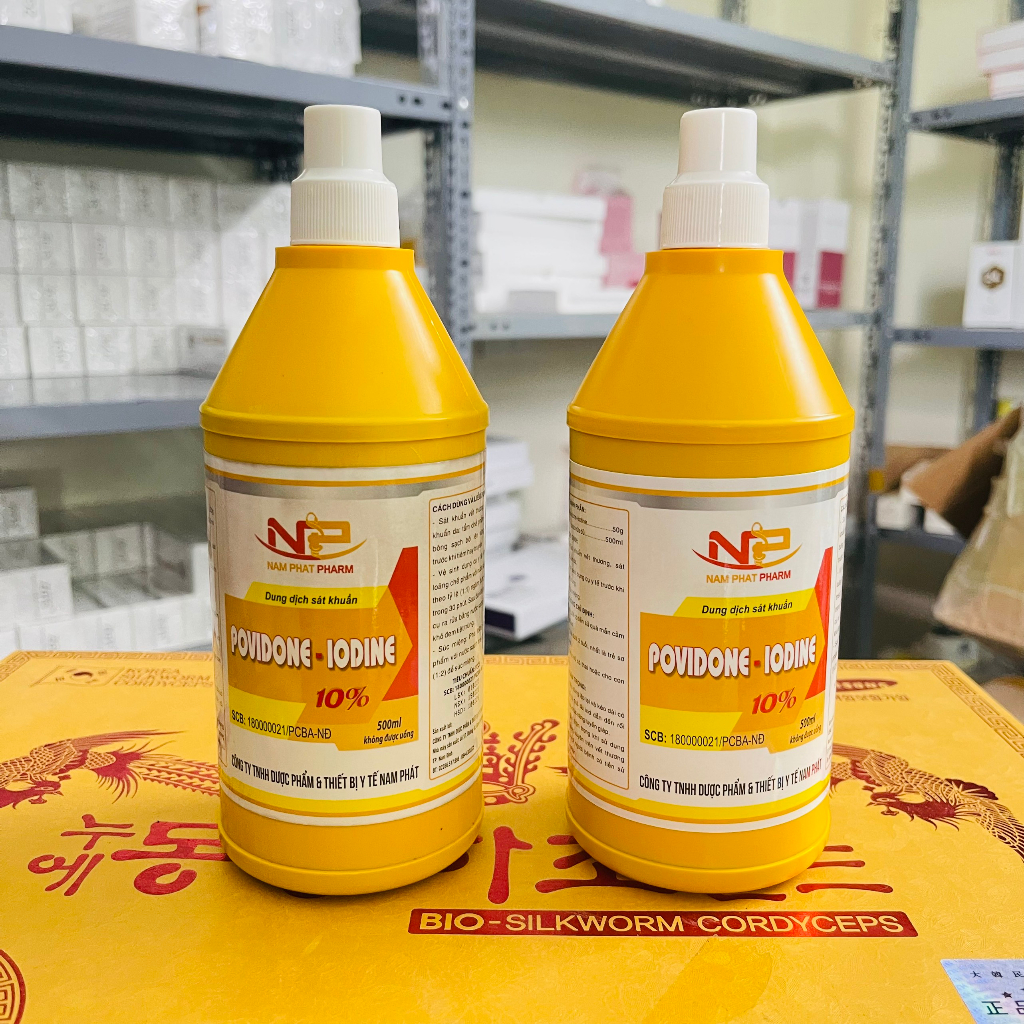Dung dịch cồn vàng sát khuẩn Povidone - lodine 10% mẫu mới 2023 500ml ...