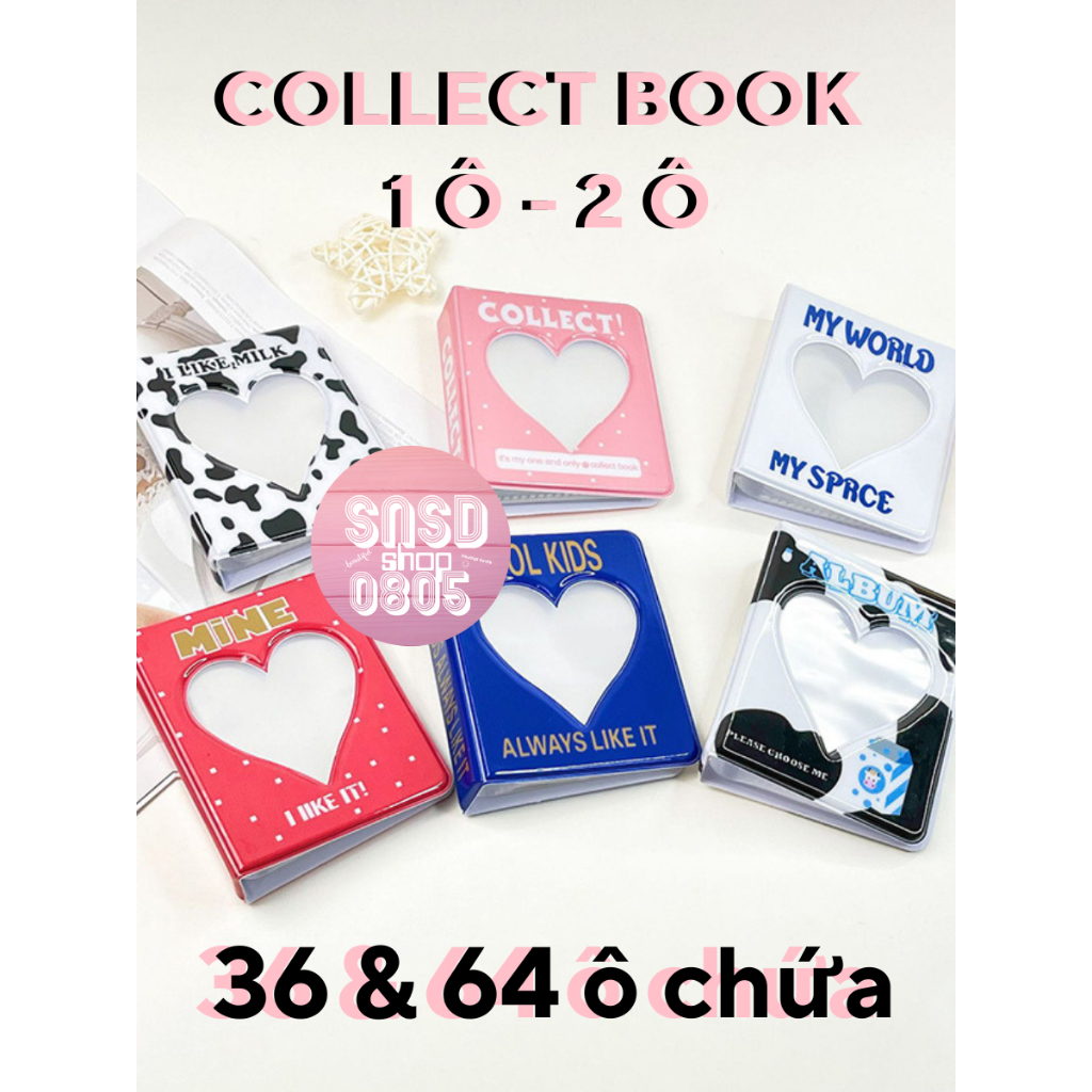 ( NHIỀU MẪU) Collect Book 1 ô, Collect Book 2 ô Đựng Photocard ...