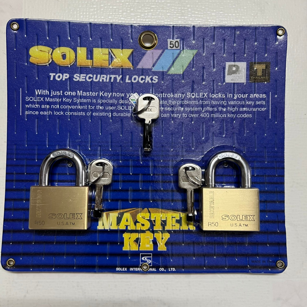 [Hỏa tốc HCM] Bộ 2 ổ khóa Solex R50 rộng 50mm 4 chìa chủ Master Key - MSOFT | Shopee Việt Nam