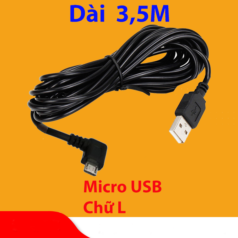 Dây micro usb, lấy nguồn cổng cấp nguồn cho camera hành trình, camera ...