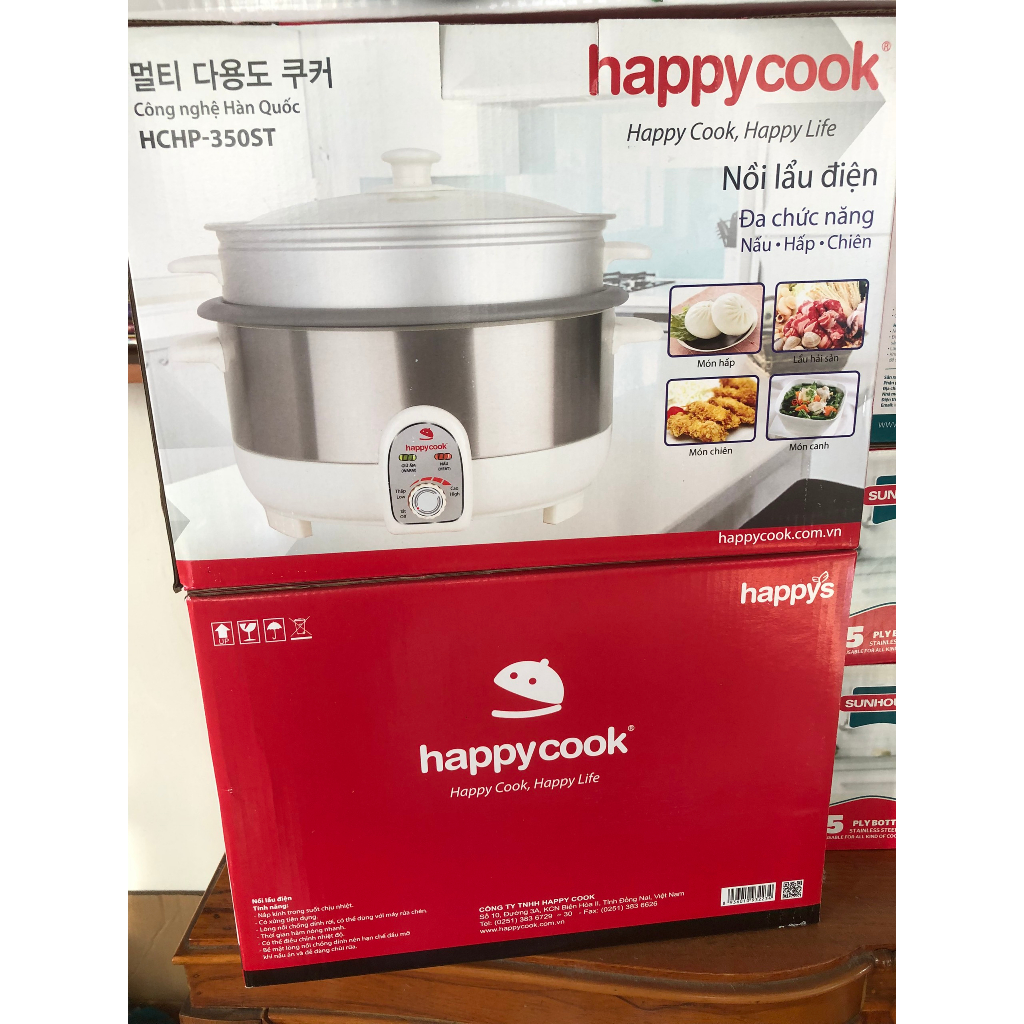 Nồi lẩu điện Happy Cook HCHP-350ST 3.5 lít | Shopee Việt Nam