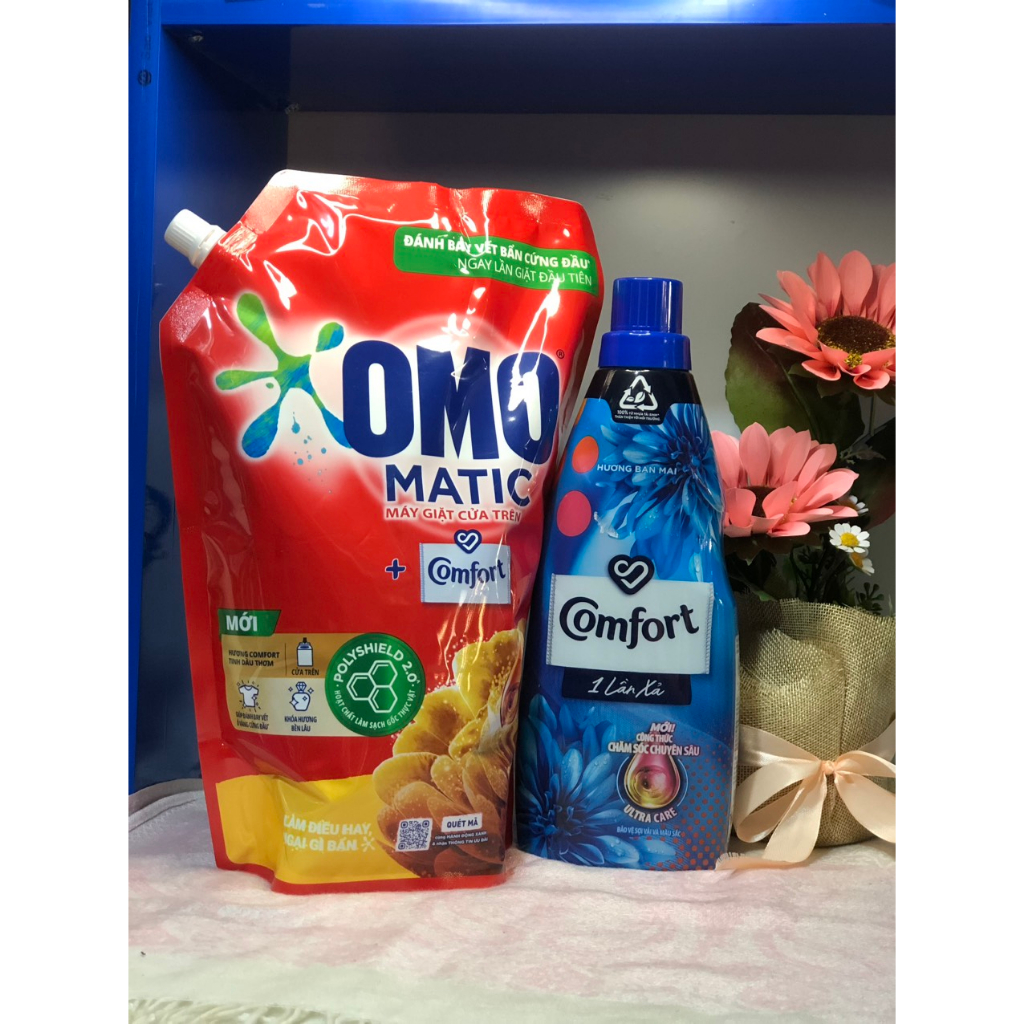 Combo Nước Giặt Omo Matic 2Kg + Nước Xã Comfort 800ml | Shopee Việt Nam