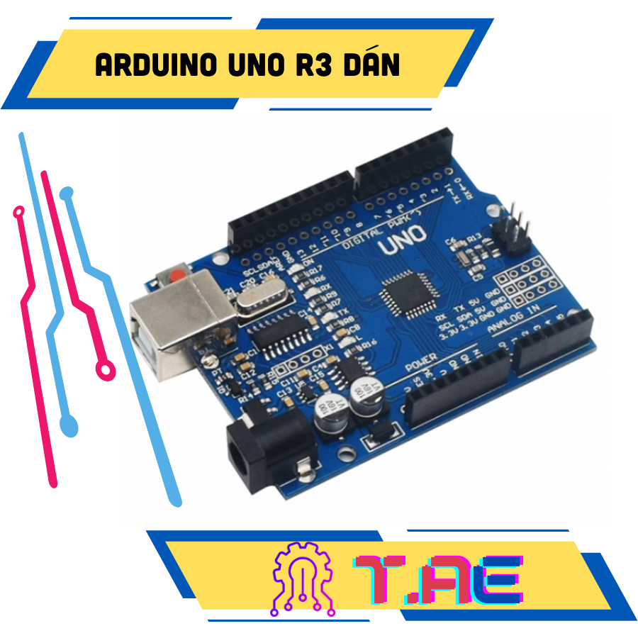 BO MẠCH ARDUINO UNO R3 DÁN CHIP CH340 (KÈM CÁP NẠP CODE) | Shopee Việt Nam