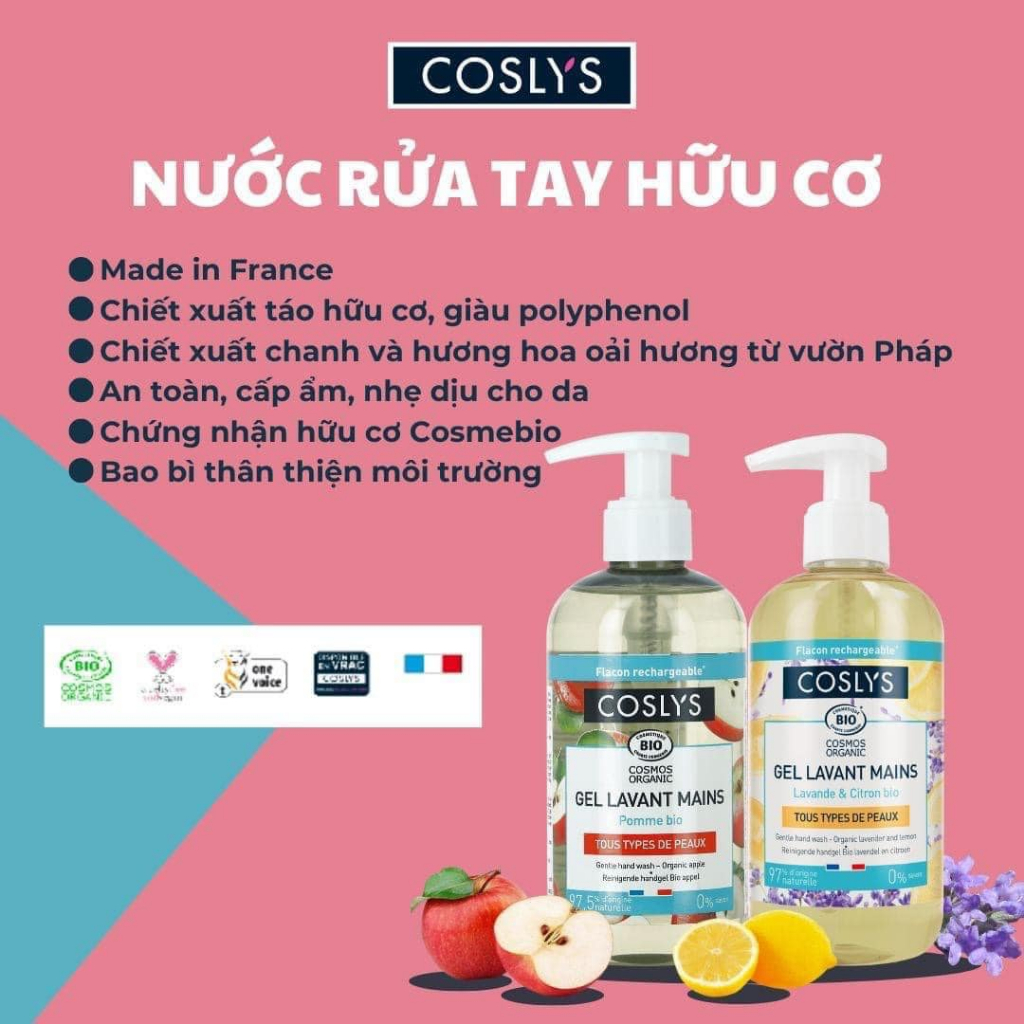 Nước rửa tay hữu cơ Coslys (Bio Gentle hand wash) - 300ml | Shopee Việt Nam