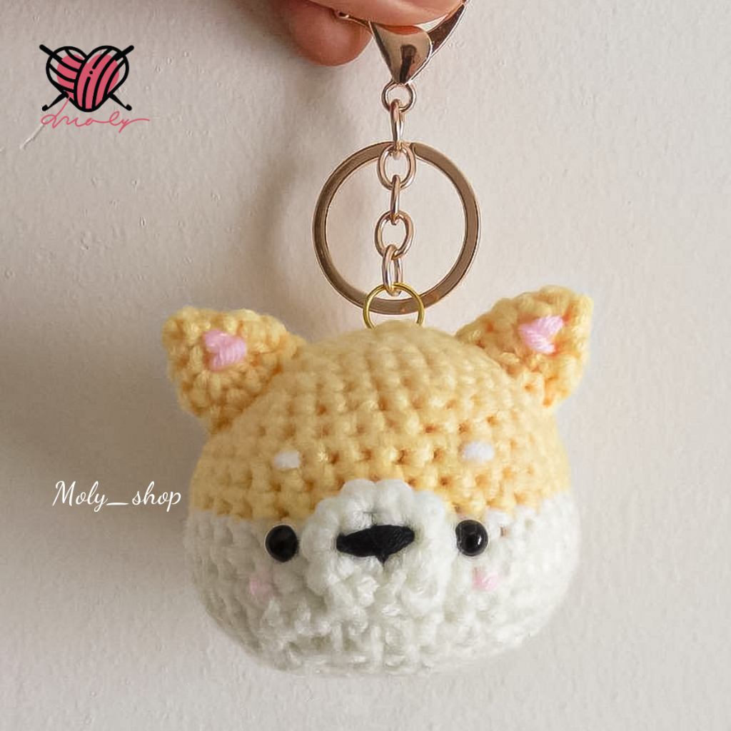 Móc khóa chó shiba móc len | Shopee Việt Nam