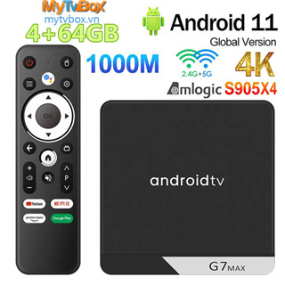 TV Box G7 Max Android TV 11 RAM 4G + 64G LAN 1000M Điều Khiển Bằng ...