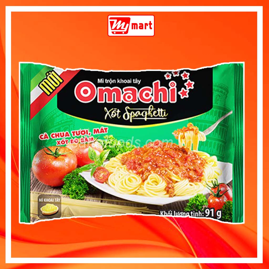 Mì trộn Omachi xốt Spaghetti gói 90g tiệm tạp hóa Mymart | Shopee Việt Nam