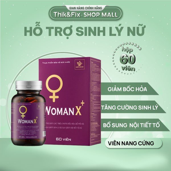 Viên uống hỗ trợ sinh lý Nữ WomanX plus 60 viên - Hỗ trợ giảm bốc hỏa ...