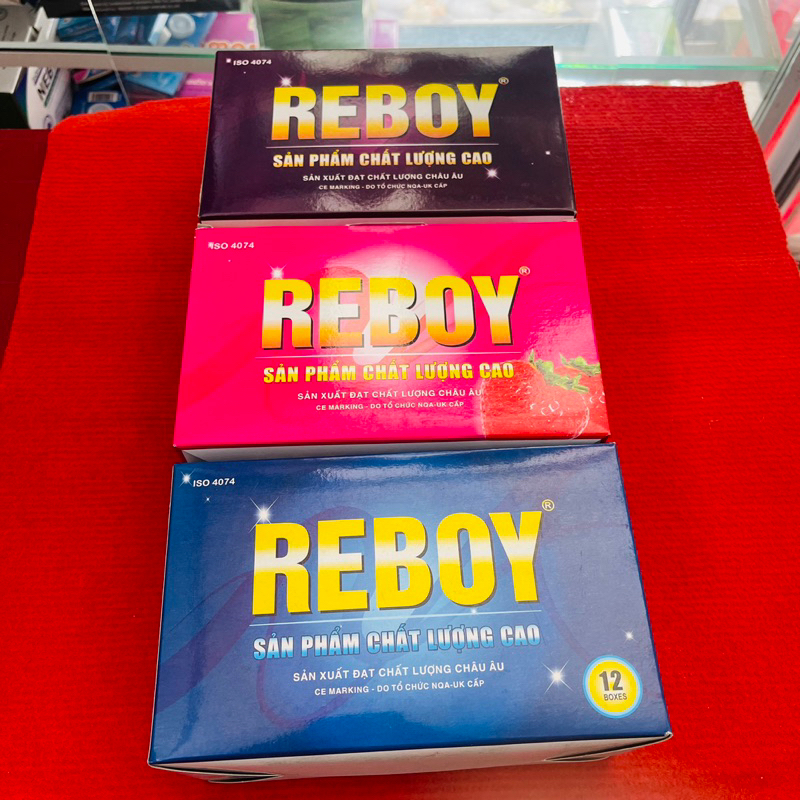 Bao cao su REBOY hương dâu / bạc hà / không mùi ( hộp 10 cái ) | Shopee ...