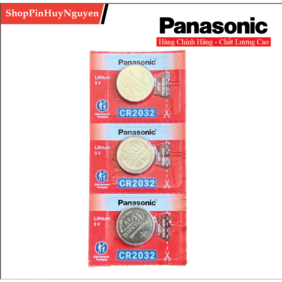Pin Panasonic 3 viên CR2032 3V Lithium - Hàng Chính Hãng | Shopee Việt Nam