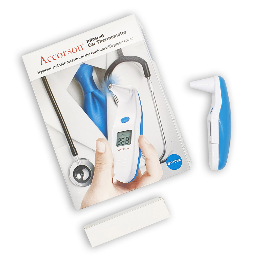 [NHẬP KHẨU ĐỨC] - Nhiệt kế đo tai Accorson ET-101A. Nhiệt kế điện tử hồng ngoại. Kết quả chính ...