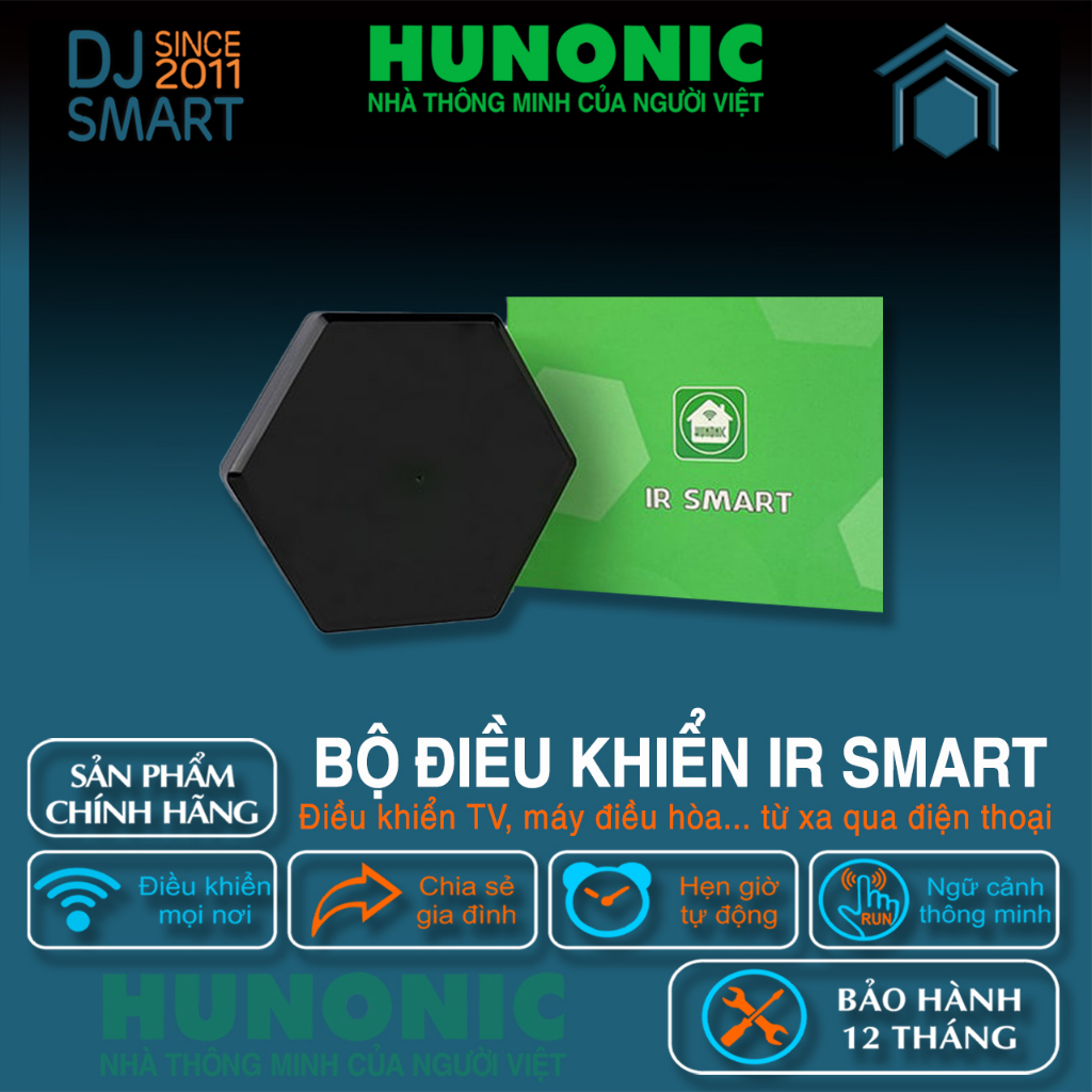 Bộ điều khiển hồng ngoại Tivi, Điều Hoà qua điện thoại, Hunonic IR ...