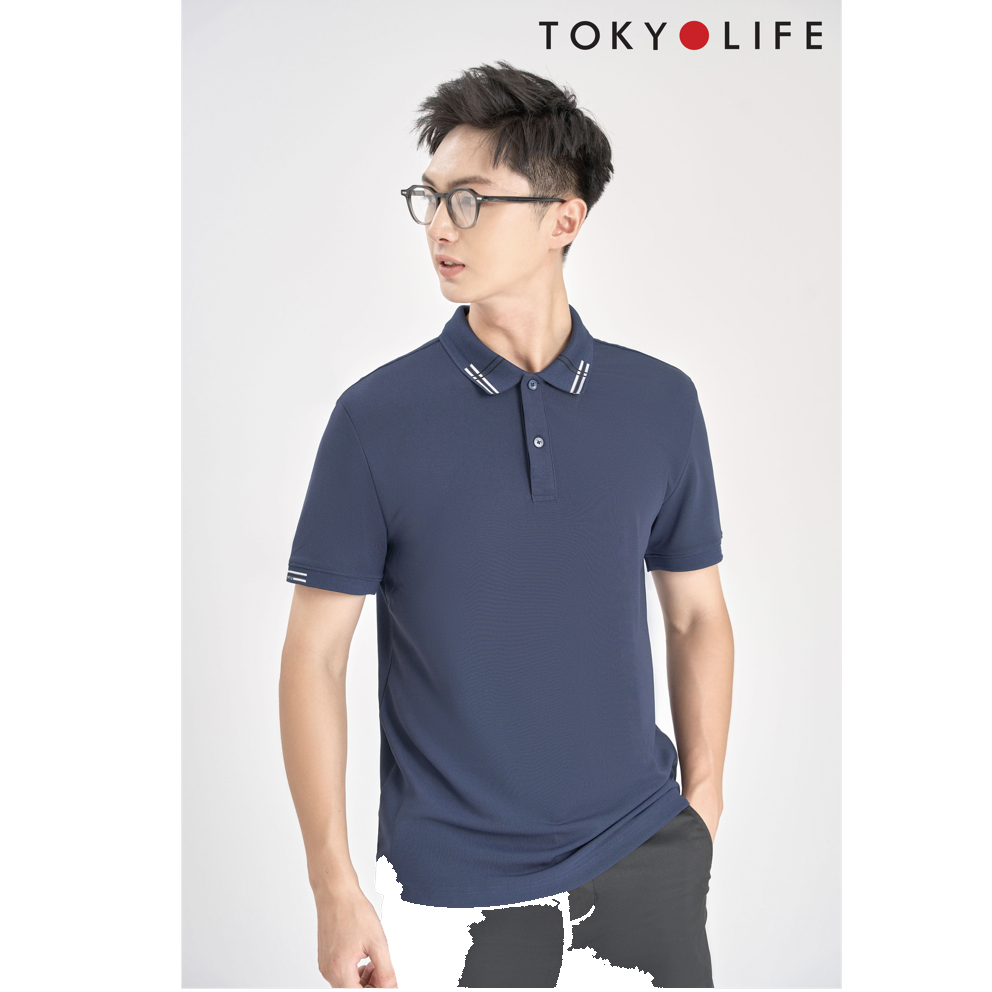 Áo Polo NAM xơ dừa cổ phối kẻ TOKYOLIFE C7POL506M | Shopee Áo Polo NAM xơ dừa cổ phối kẻ TOKYOLIFE C7POL506M | Shopee