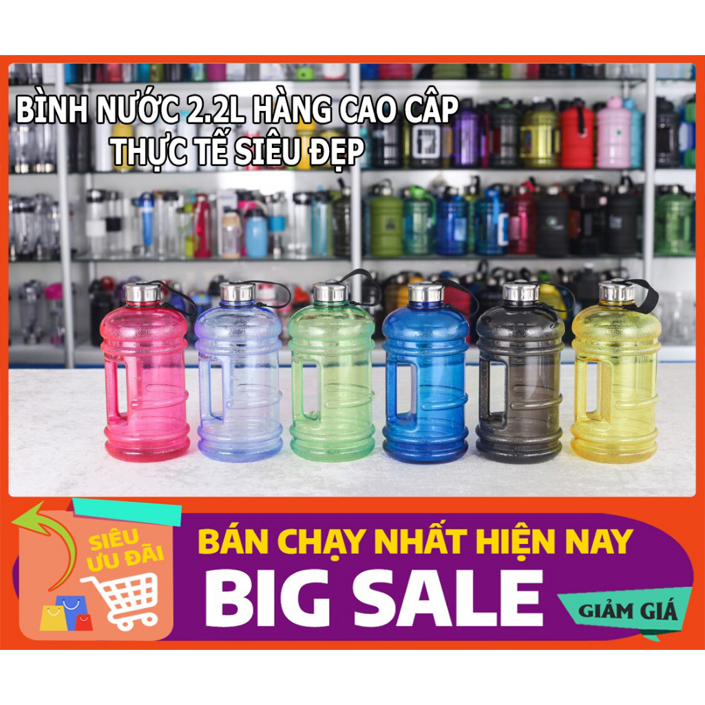 Bình đựng nước 2.2L có tay cầm dễ dàng sử dụng dung tích 2200ml | Shopee Việt Nam