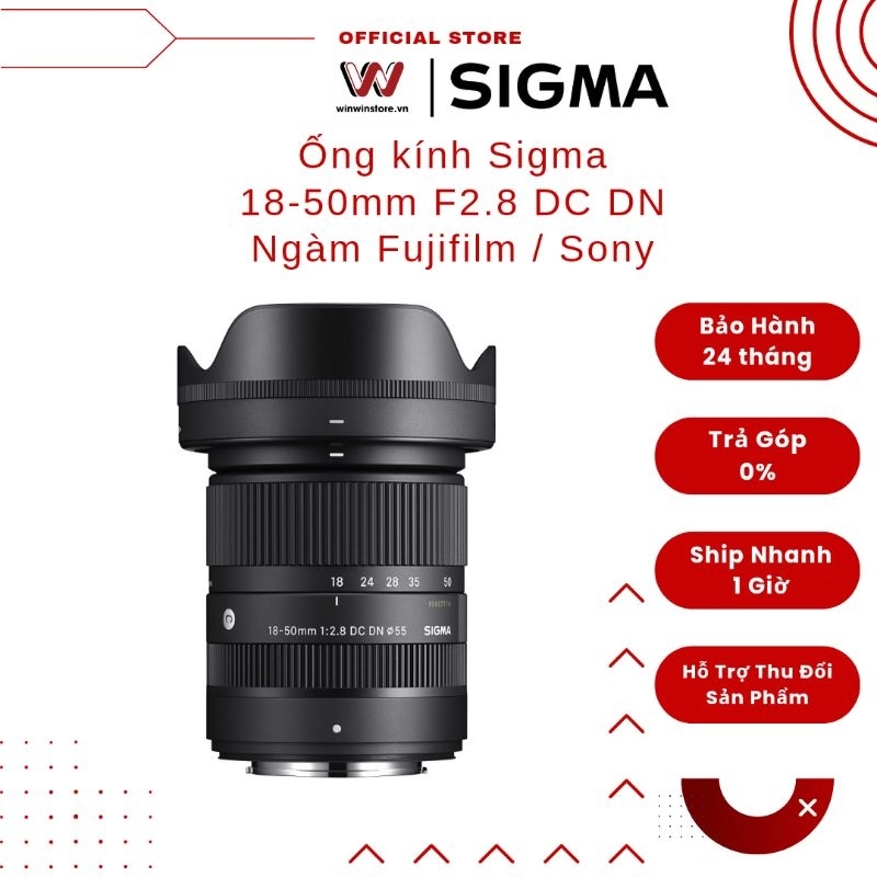 Ống kính Sigma 18-50mm F2.8 DC DN cho Fujifilm X - Hàng Chính Hãng Full VAT | Shopee Việt Nam
