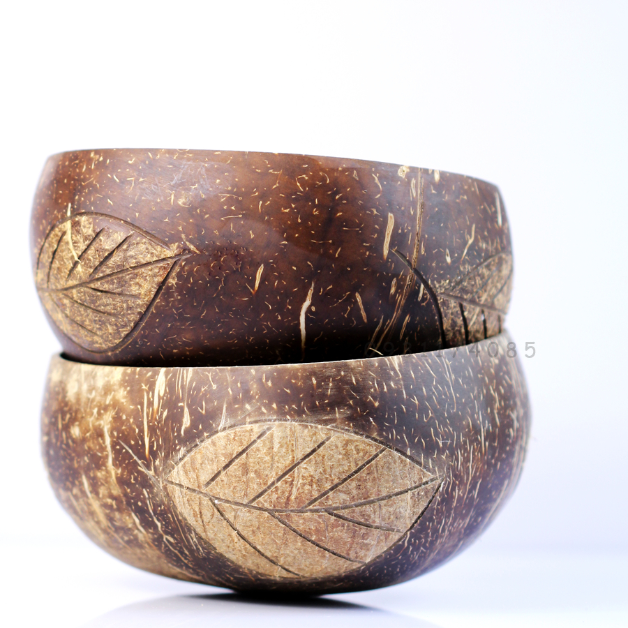 IChuẩn xuất khẩuI Tô(Bát) gáo dừa khắc hoa văn Crus ICrus Pattern ...