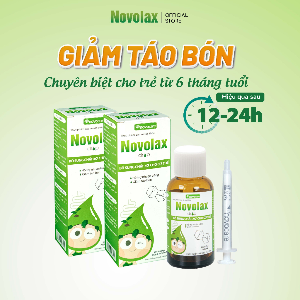 [Combo 2 hộp ] Chất xơ hòa tan Novocare Novolax Drops - Giảm táo bón ...