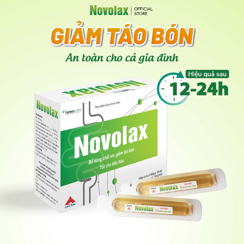 Chất xơ hòa tan Novocare Novolax, nhuận tràng, giảm táo bón an cho cả ...