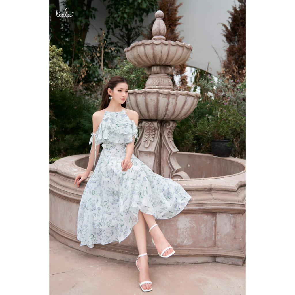 TIELA Đầm váy hoa cổ yếm - Serene Dress | Shopee Việt Nam
