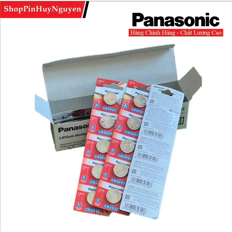 Pin Panasonic CR2032 3V Lithium vỉ 5 viên - Hàng Chính Hãng | Shopee ...