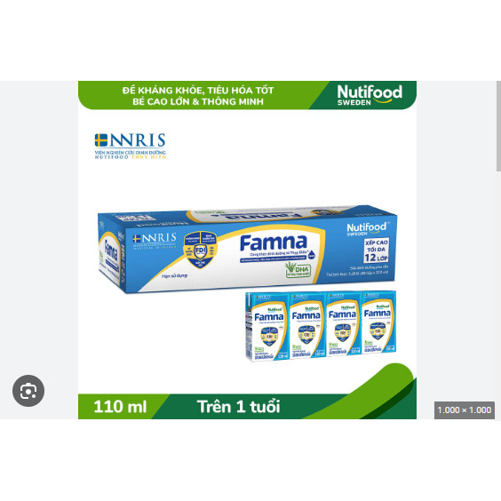Thùng 48 hộp Sữa Bột Pha Sẵn NutiFood Famna Hộp 110ml | Shopee Việt Nam