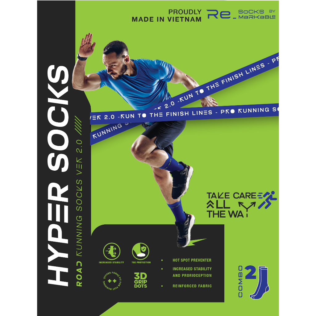 VỚ CHẠY BỘ HYPER SOCKS ( MUA 1 ĐÔI HYPER TẶNG KÈM 1 ĐÔI VỚ BASIC CÙNG ...
