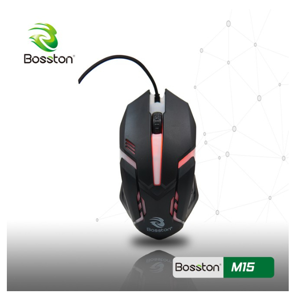 Mouse BOSSTON M15 Black LED USB Chính hãng | Shopee Việt Nam