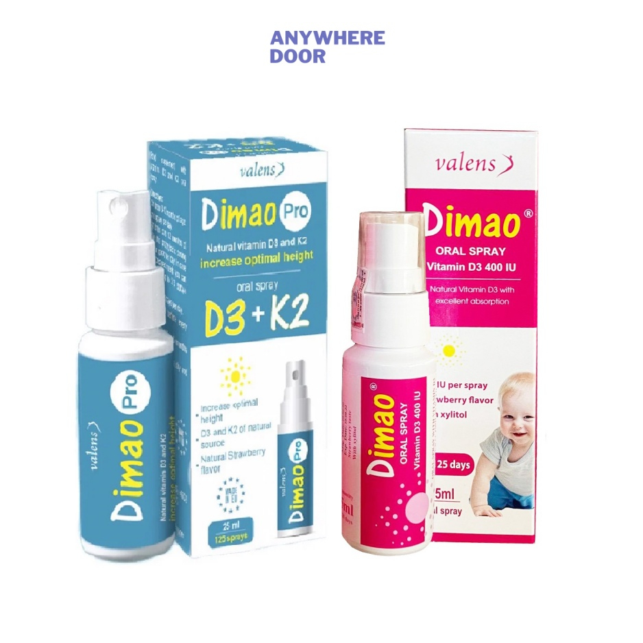 Dimao Vitamin D3/ Dimao Pro Vitamin D3K2 dạng xịt hỗ trợ tăng chiều cao ...