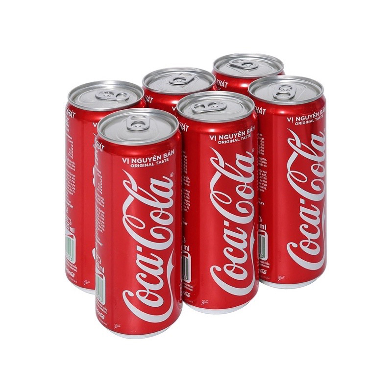 1 lốc 6 lon Coca cola vị nguyên bản (330ml/lon) | Shopee Việt Nam
