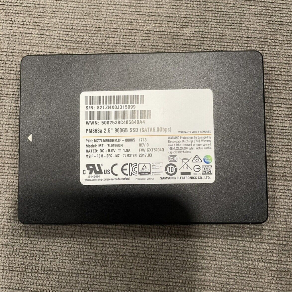 Bộ nhớ SSD Samsung PM863/PM863a 240GB / 480GB / 960GB / 2TB / 4TB ổ ...