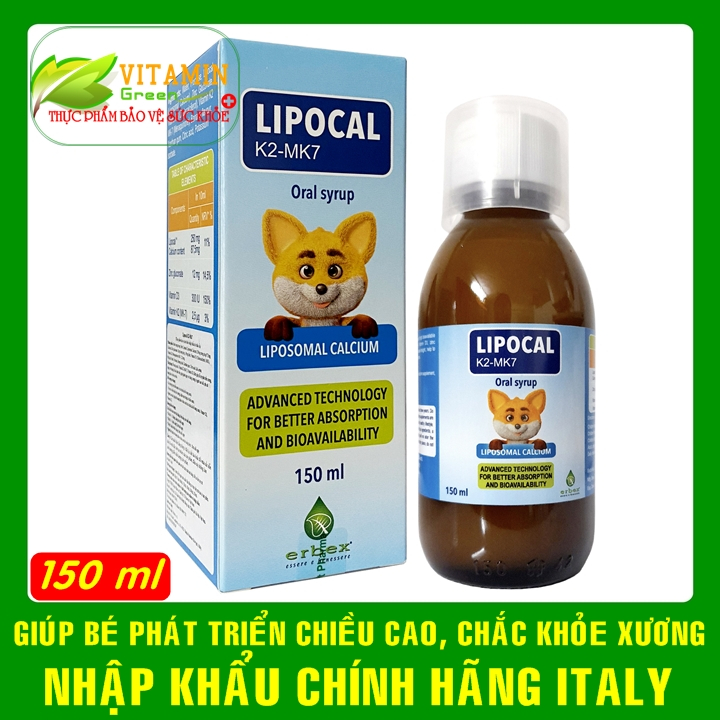 Lipocal K2-MK7 canxi sinh học dễ hấp thu giúp bé phát triển chiều cao ...