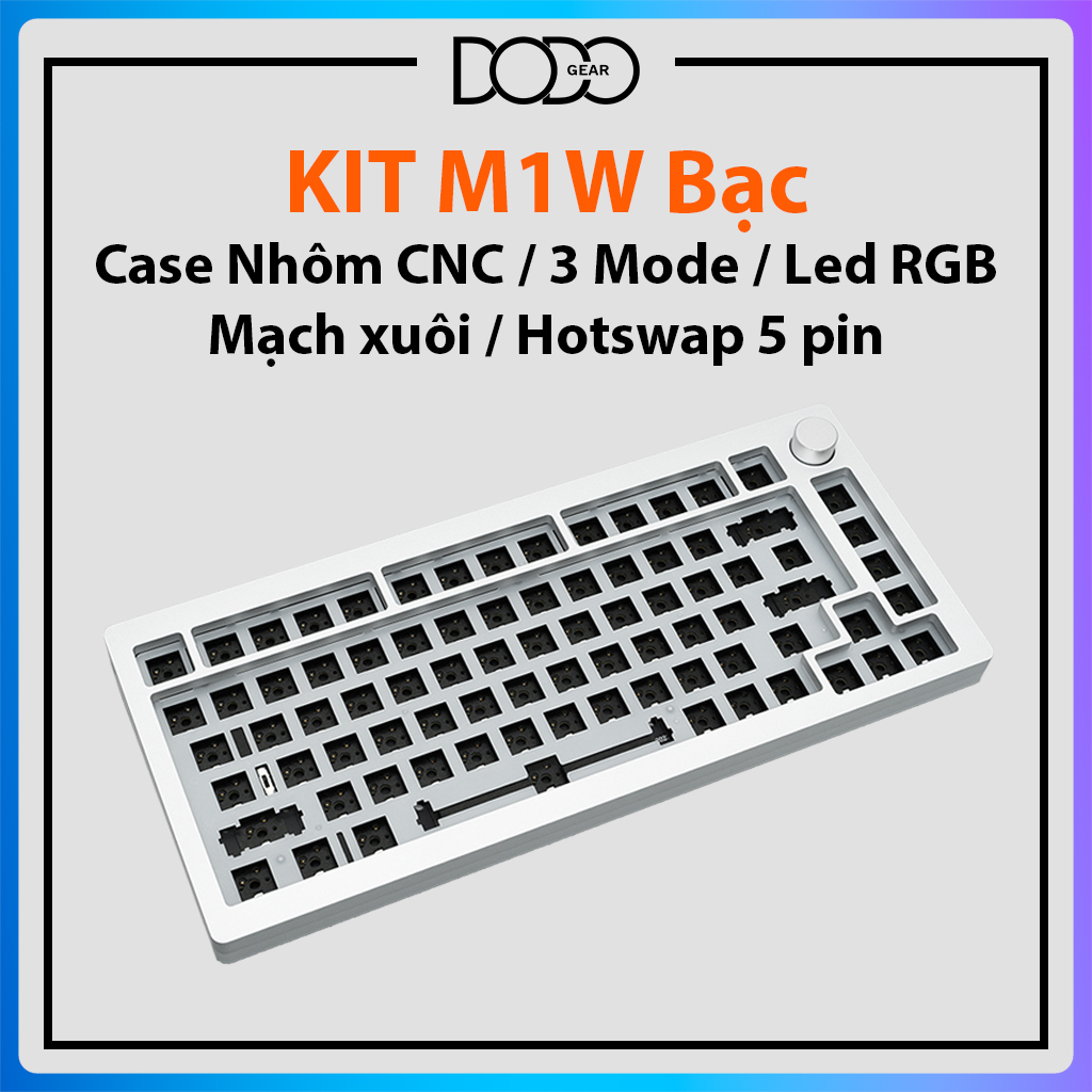Bộ kit bàn phím cơ MonsGeek M1W M7W 3 mode vỏ nhôm CNC led RGB mạch ...