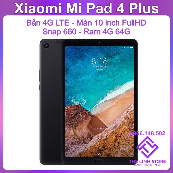 Máy tính bảng Xiaomi Mi Pad 4 Plus bản 4G LTE - Màn 10 inch FullHD ...