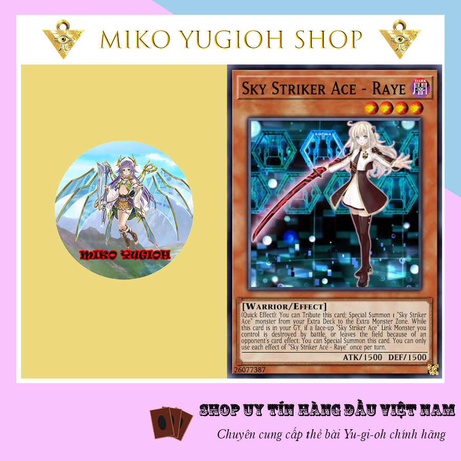 [ Miko Yugioh ] Thẻ Bài Yugioh Chính Hãng Tiếng Nhật Sky Striker Ace - Raye | Shopee Việt Nam