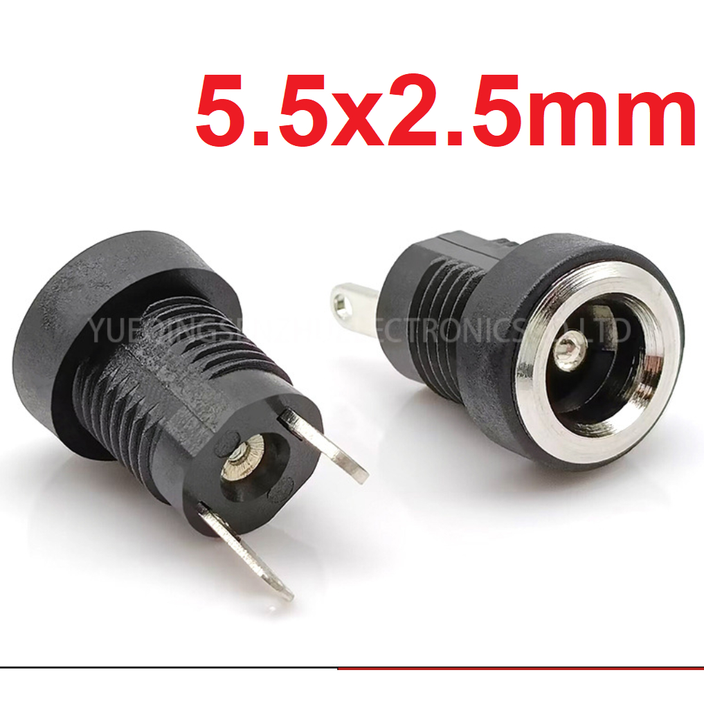 Jack DC DC022B DC022 DC022E 5.5*2.1mm, jack nguồn cái 5.5 tròn lẫy nhựa ...