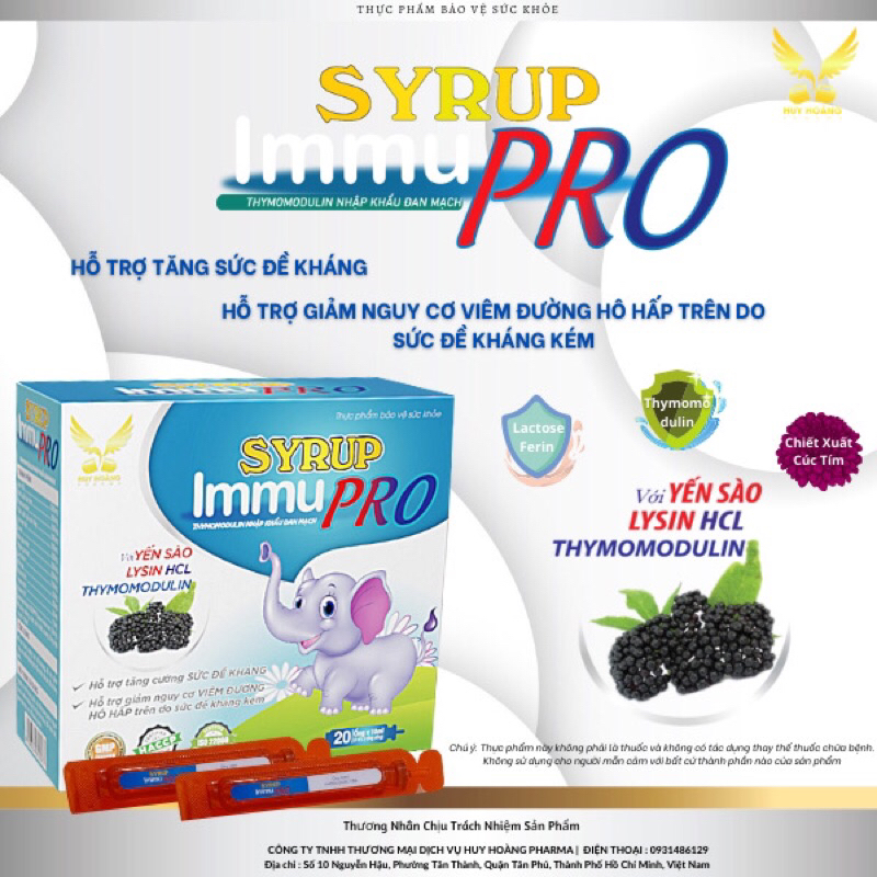 [Chính Hãng] Syrup IMMU PRO - Siro ăn ngon, tiêu hoá tốt, tăng đề kháng ...