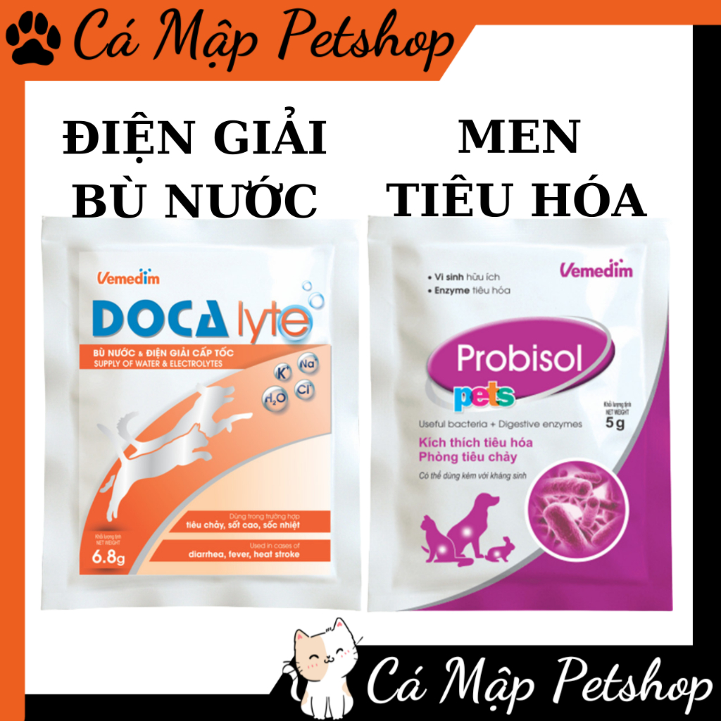 Men tiêu hóa cho chó mèo Probisol, Bù nước và điện giải cấp tốc cho chó ...