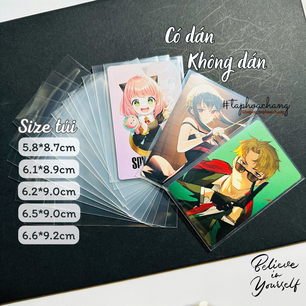 10 Túi bọc card bo góc, thẻ bài, card hình thẻ kpod Trong suốt nhiều ...