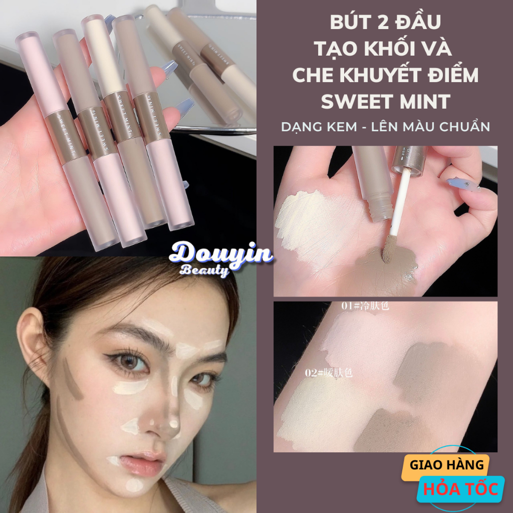 Bút Tạo Khối Và Che Khuyết Điểm 2 Đầu Dupe Judy Doll SWEET MINT Contour ...