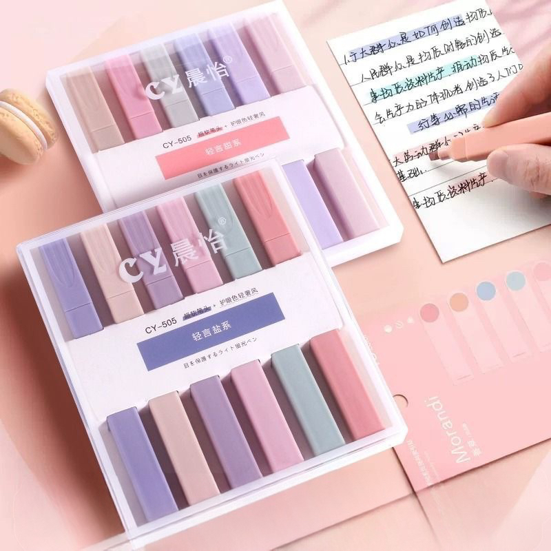 [ DaVinci ] Set 6 Bút Highlight CY-505 Cream Color Pastel | Shopee Việt Nam