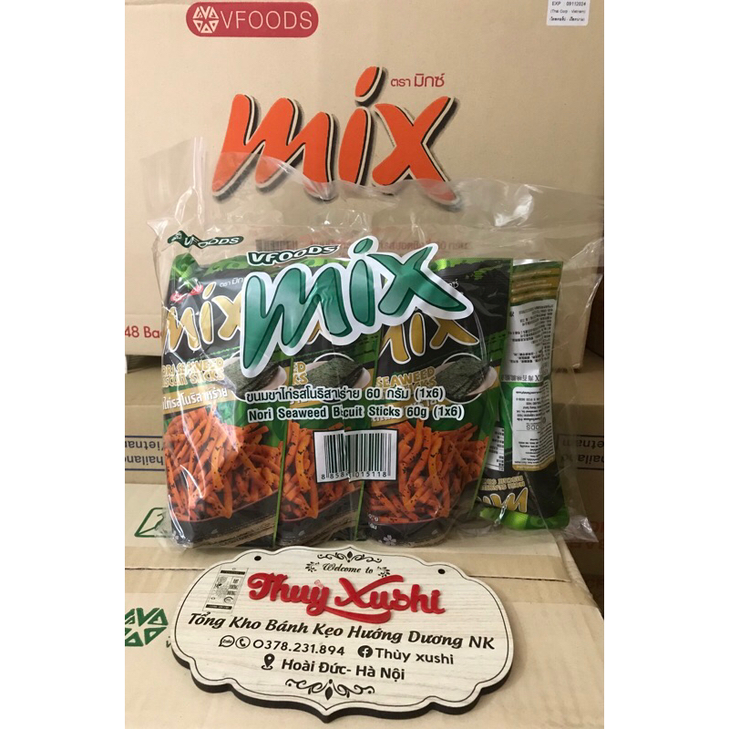 snack bim bim mix que Thái Lan vị rong biển gói 60gram (combo bịch 6 ...