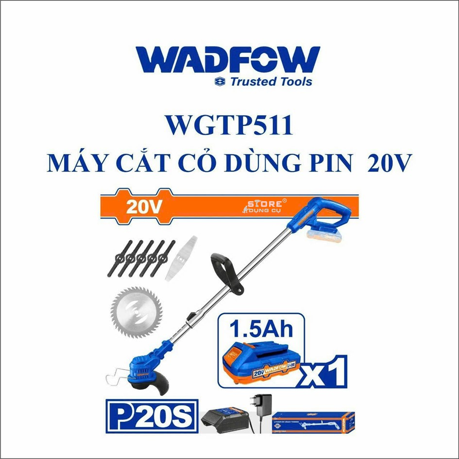 Máy cắt cỏ dùng pin Lithium-ion 20V WADFOW WGTP511/ WGTP510 hàng chính ...
