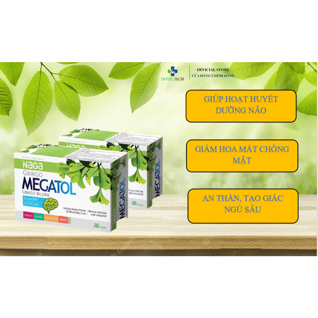 Naga Ginkgo MEGATOL – Hỗ Trợ Hoạt Huyết Dưỡng Não, An thần, tạo giấc ...