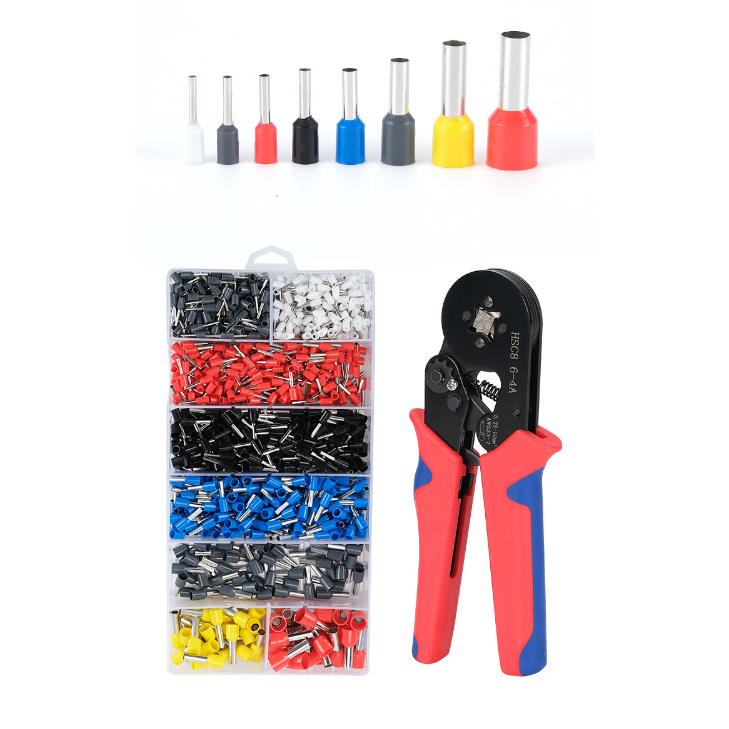 [LOẠI TỐT - COMBO] Kìm bấm cos pin HSC8 6-4A tự điều chỉnh, hộp cos pin ...